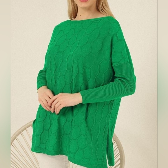 Sweaters | Green Textured Womens Sweater | Poshmark